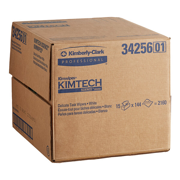 Kimtech™ Kimwipes 16 7/16" x 14 7/16" 1-Ply Delicate Task Wiper 34256 ...