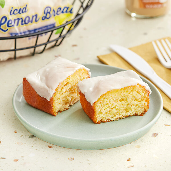 Ne-Mo's Bakery Individually Wrapped Iced Lemon Cake Bread 4.5 oz. - 12/Case