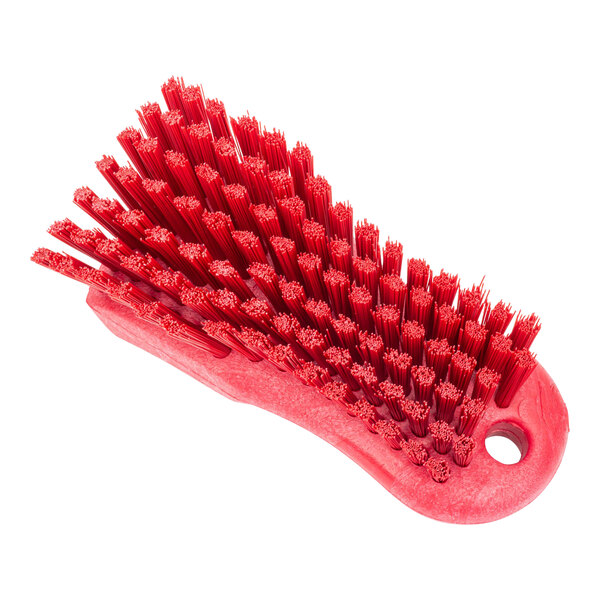 Carlisle Sparta 40521EC05 6" Red Handheld Scrub Brush