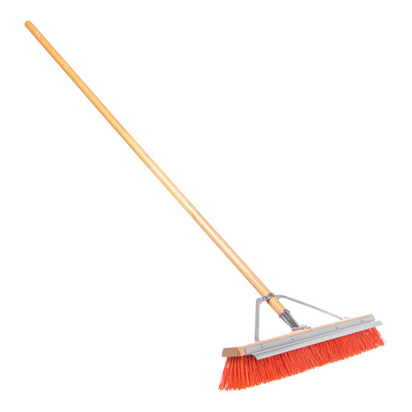 Carlisle Flo-Pac 36952424 24" Hardwood Push Broom with 60" Handle and ...