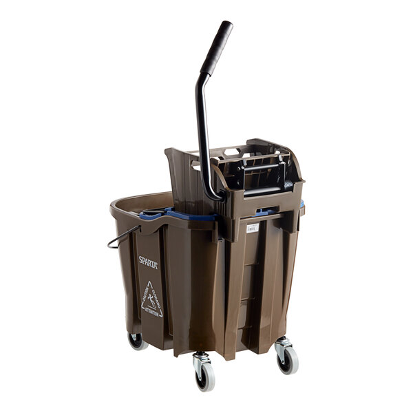 Carlisle OmniFit™ 9690401 35 Qt. Brown Mop Bucket with Side Press ...