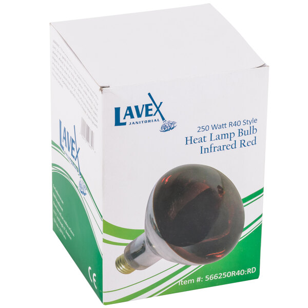 Lavex Janitorial 250 Watt Red Infrared Light Bulb Heat Lamp