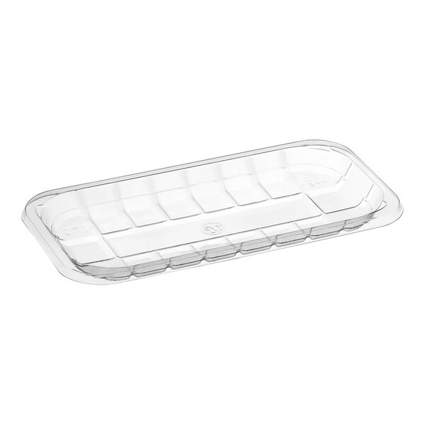CKF 86625 (#17S) 8 5/16" x 4 1/2" x 3/8" Clear PET Plastic Meat Tray ...