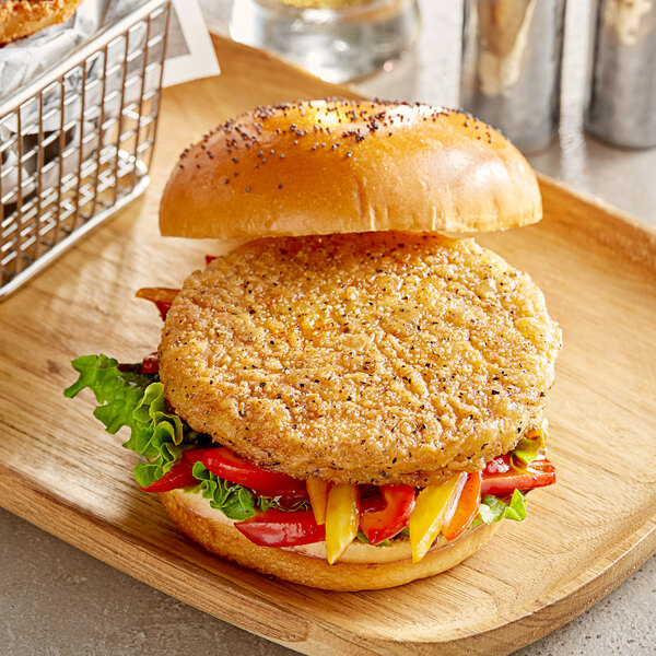 Daring Foods 3.8 oz. Vegan Plant-Based Breaded Chicken Patties 10 lb.