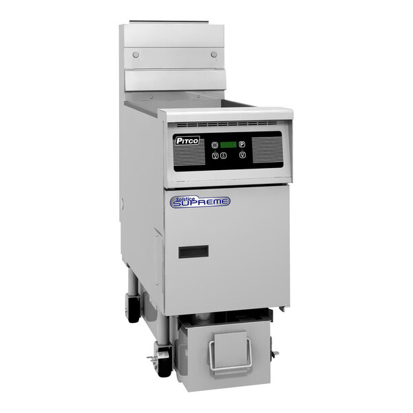 Pitco SSH55-1FD Solofilter Solstice Supreme Natural Gas 40-50 lb. Floor ...