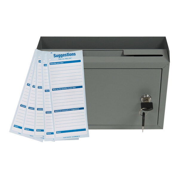 ADIRoffice 9 13/16" x 3 3/8" x 7 1/2" Gray Steel Wall Mounted Multi ...