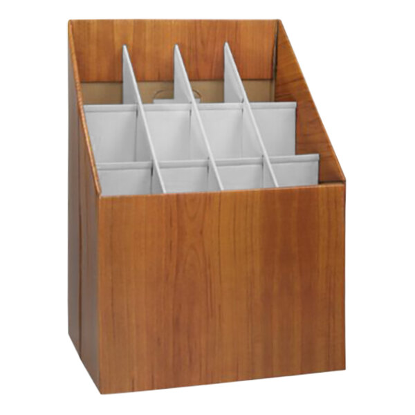 ADIRoffice 15" x 12" x 22" Woodgrain 12-Compartment Corrugated Roll ...