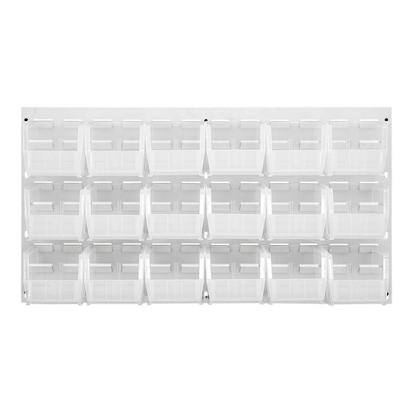 Quantum 36" x 19" White Steel Louvered Panel with (18) 10 7/8" x 5 1/2 ...