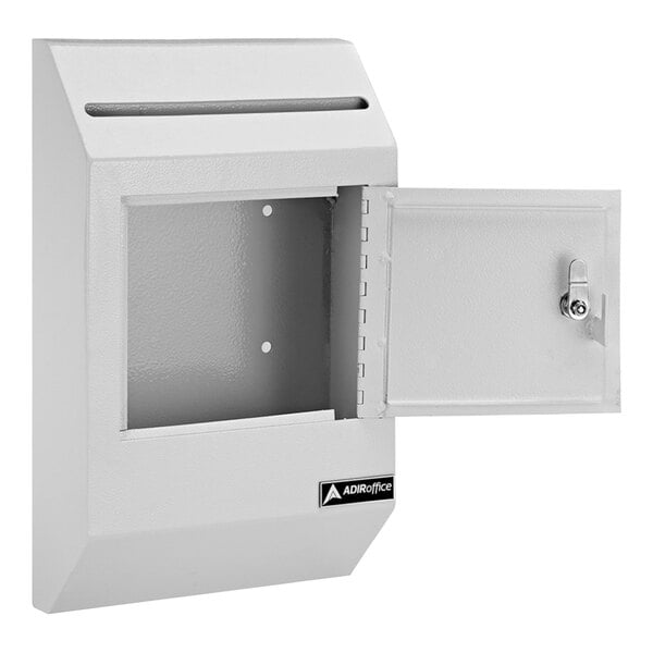 ADIRoffice 10" x 4" x 16 5/16" White Steel Outdoor Wall Mounted Drop ...