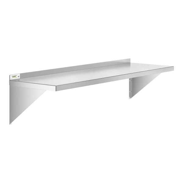 Regency 18" x 60" 18 Gauge Stainless Steel Solid Wall Shelf