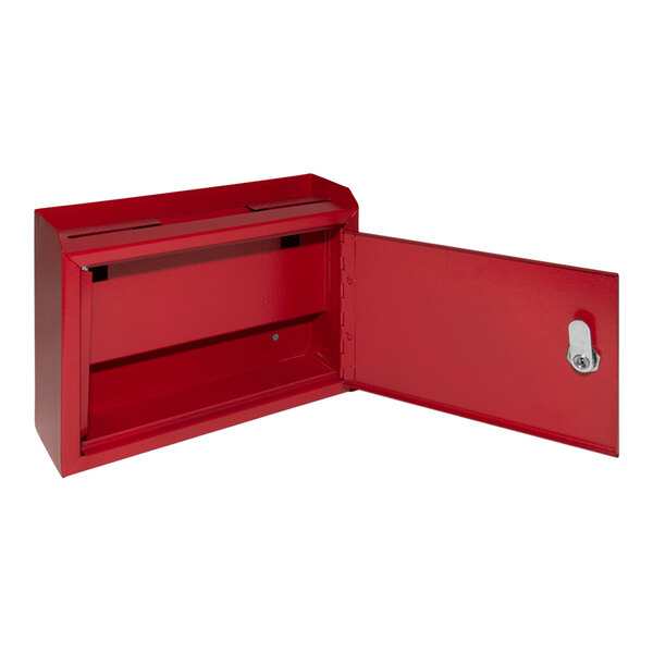 ADIRoffice 9 13/16" x 3 3/8" x 7 1/2" Red Steel Wall Mounted Multi ...