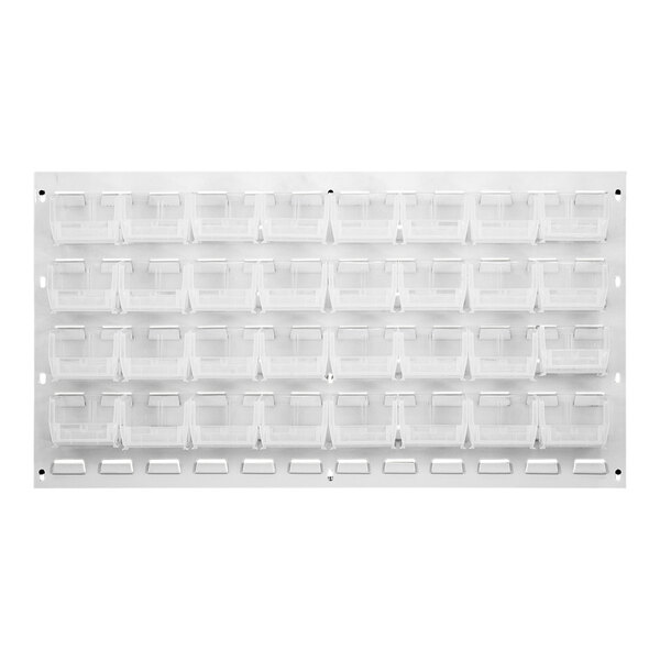 Quantum 36" x 19" White Steel Louvered Panel with (32) 5 3/8" x 4 1/8 ...