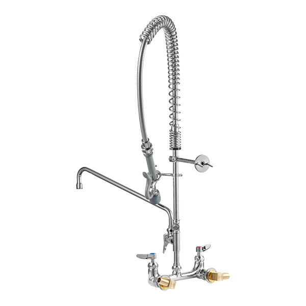 T&S B-0133-16CRBJSX EasyInstall Wall-Mounted Pre-Rinse Faucet with 6 ...