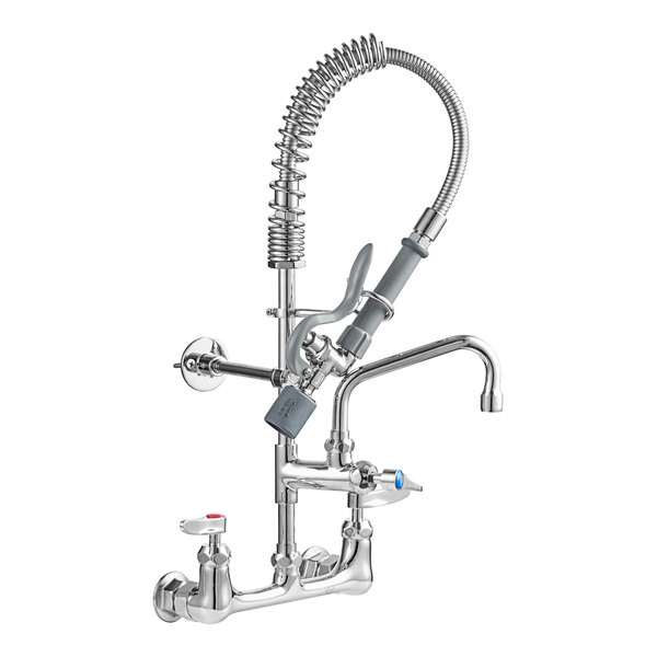T&S MPY-8WLN-06-CR Mini-PRU Wall-Mounted Pre-Rinse Faucet with Add-On ...