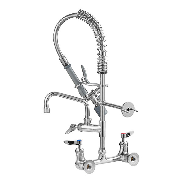 T&S MPY-8WLN-06-CR Mini-PRU Wall-Mounted Pre-Rinse Faucet with Add-On ...