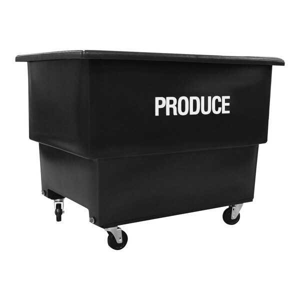 Royal Basket Trucks 26 Cu. Ft. Black Produce Cart with 4 Swivel Casters ...