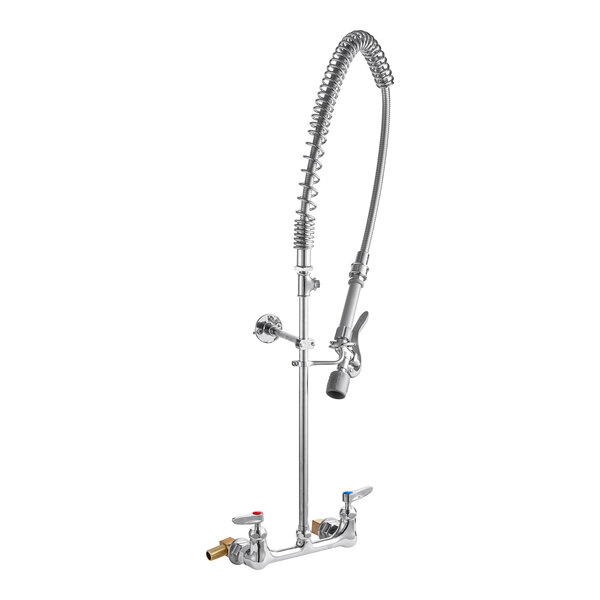 T&S B-0133-CR-BJSTK Wall-Mounted Pre-Rinse Faucet with 6" Wall Bracket ...