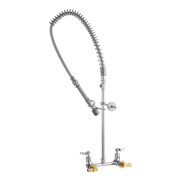 T&S B-0133-CR-BJSTK Wall-Mounted Pre-Rinse Faucet with 6" Wall Bracket ...