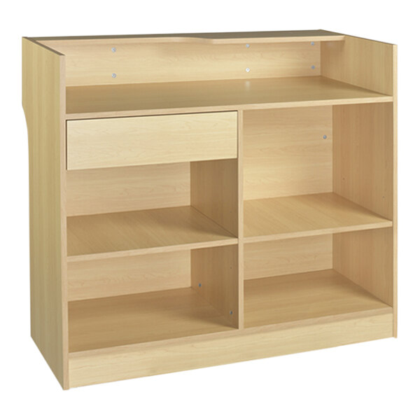 48" x 22" x 42" Maple Ledgetop Cash Wrap Counter