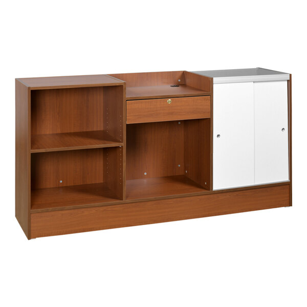 72" x 18" x 38" All-In-One Cherry Cash Register Checkout Service ...