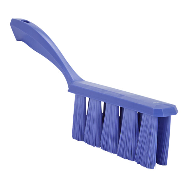 Vikan Ultra Safe Technology 45818 13" Purple Bench Brush with Soft Bristles