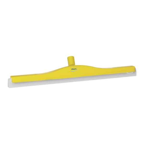 Vikan 77646 23 5/8" Yellow Double Foam Revolving Neck Floor Squeegee ...