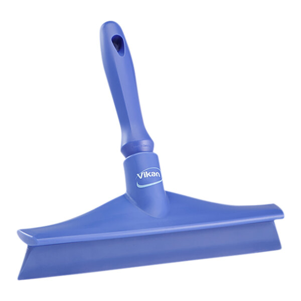 Vikan 71258 9 5/8" Purple Ultra-Hygienic Single Blade Rubber Table ...