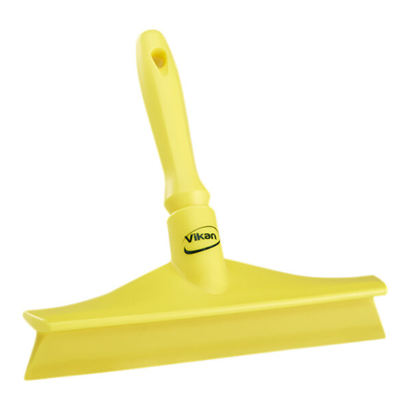 Vikan 71256 9 5/8" Yellow Ultra-Hygienic Single Blade Rubber Table ...