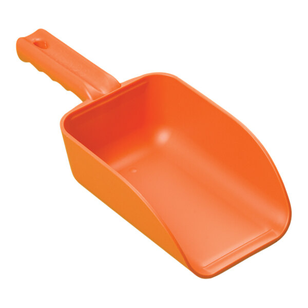 Vikan 32 oz. Orange Polypropylene Hand Scoop 64007