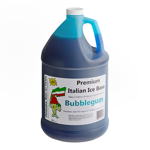 Philadelphia Water Ice Bubble Gum Italian Ice Base 1 Gallon