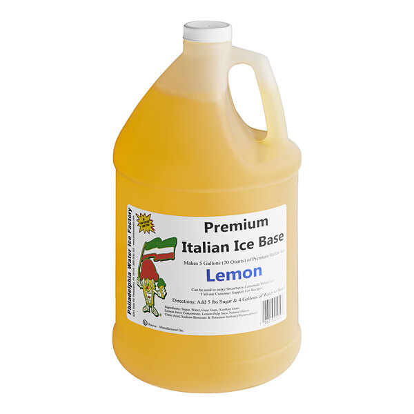 Philadelphia Water Ice Lemon Italian Ice Base 1 Gallon