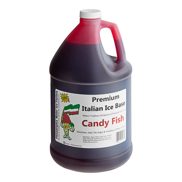 Philadelphia Water Ice Candy Fish Italian Ice Base 1 Gallon