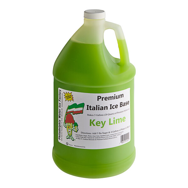 Philadelphia Water Ice Key Lime Italian Ice Base 1 Gallon