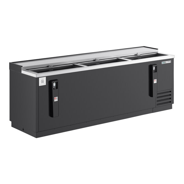 True TD-95-38-HC Black Horizontal Bottle Cooler