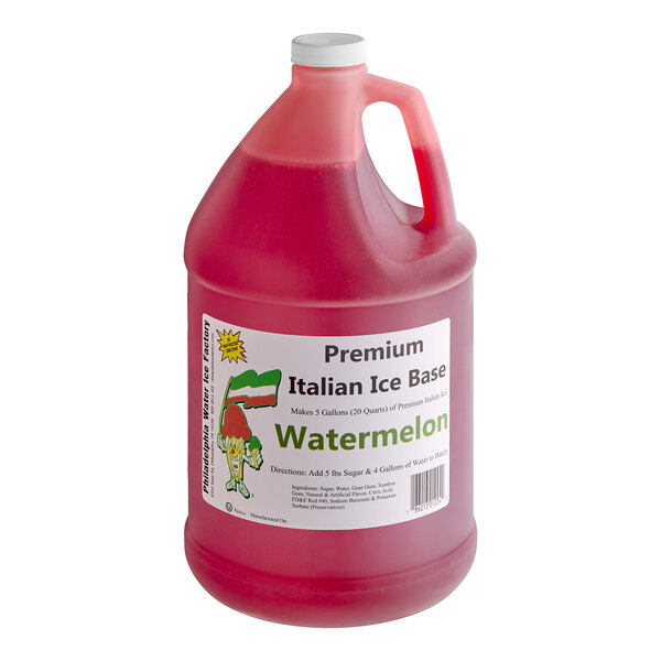 Philadelphia Water Ice Watermelon Italian Ice Base 1 Gallon