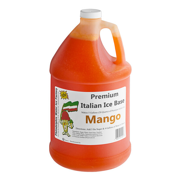 Philadelphia Water Ice Mango Italian Ice Base 1 Gallon