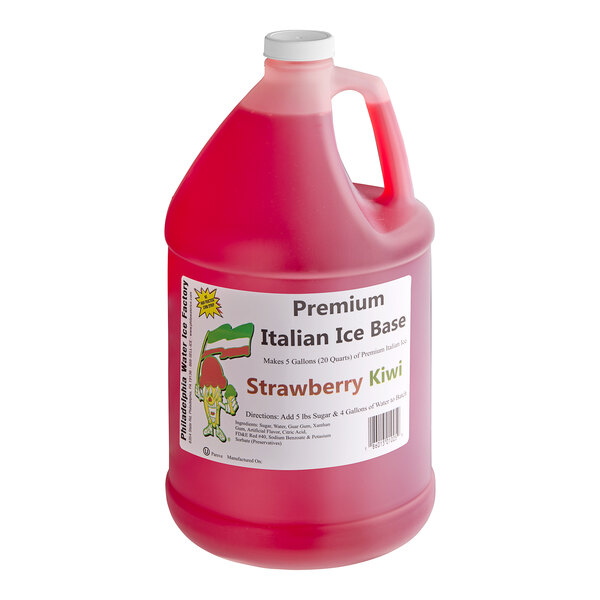 Philadelphia Water Ice Strawberry Kiwi Italian Ice Base 1 Gallon
