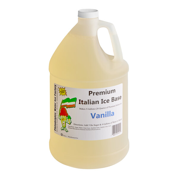 Philadelphia Water Ice Vanilla Italian Ice Base 1 Gallon - 4/Case
