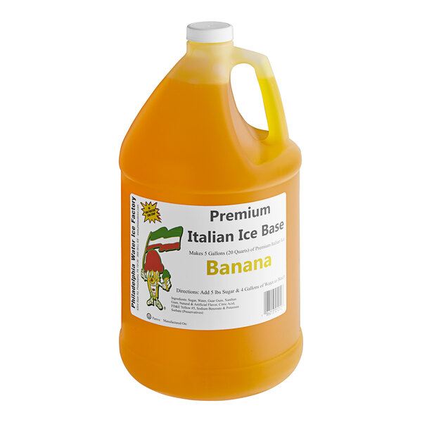 Philadelphia Water Ice Banana Italian Ice Base 1 Gallon