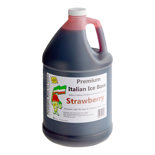 Philadelphia Water Ice Strawberry Italian Ice Base 1 Gallon