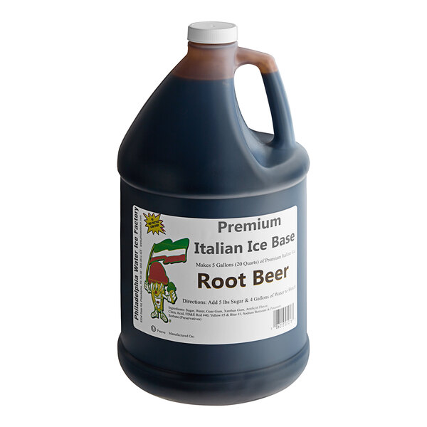 Philadelphia Water Ice Root Beer Italian Ice Base 1 Gallon
