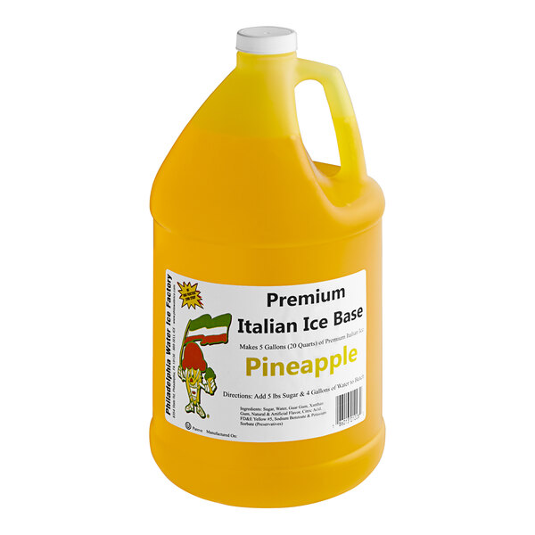 Philadelphia Water Ice Pineapple Italian Ice Base 1 Gallon