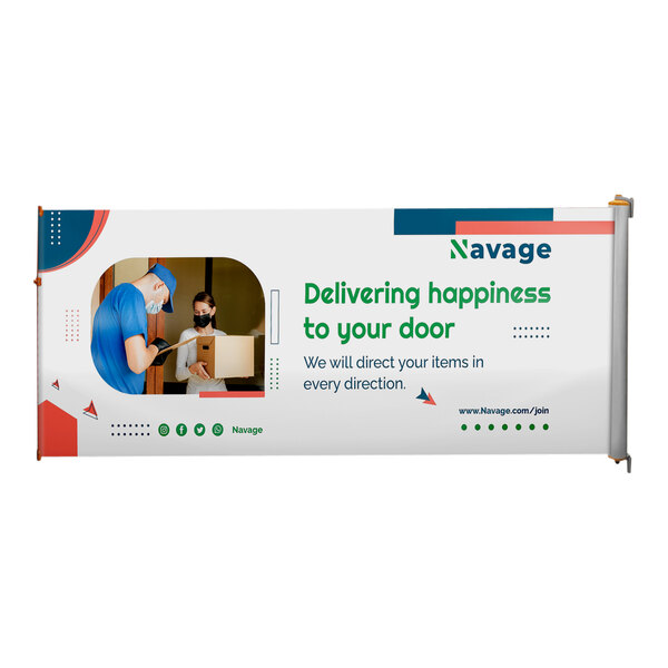 ZonePro Customizable Fixed Safety Banner with Orange Accent MB1003-ORG ...