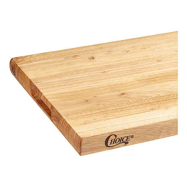 Choice 24" x 18" x 1 3/4" Wood Cutting Board with Rounded Edges