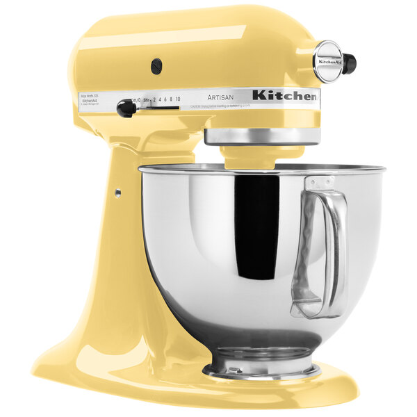 KitchenAid Majestic Yellow Mixer, 5 Qt - WebstaurantStore