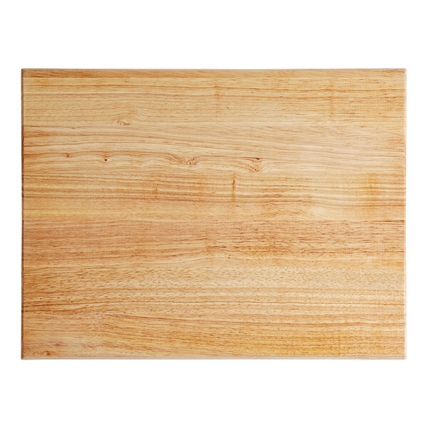 Choice 20" x 15" x 1 3/4" Wood Cutting Board with Rounded Edges