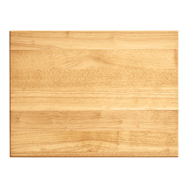 Choice 20" x 15" x 1 3/4" Wood Cutting Board with Rounded Edges
