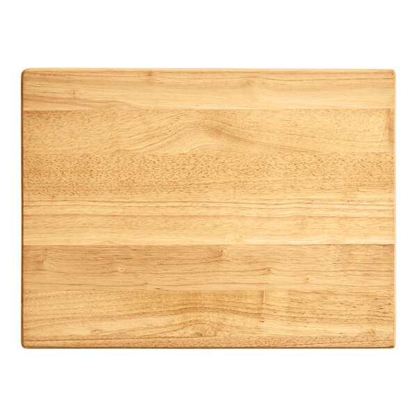 Choice 20" x 15" x 1 3/4" Wood Cutting Board with Rounded Edges