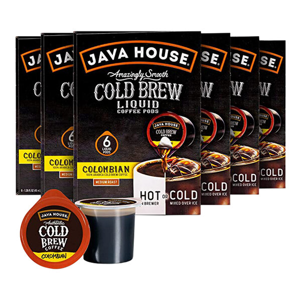 Java House Colombian Cold Brew Coffee Single Serve Pod - 36/Case