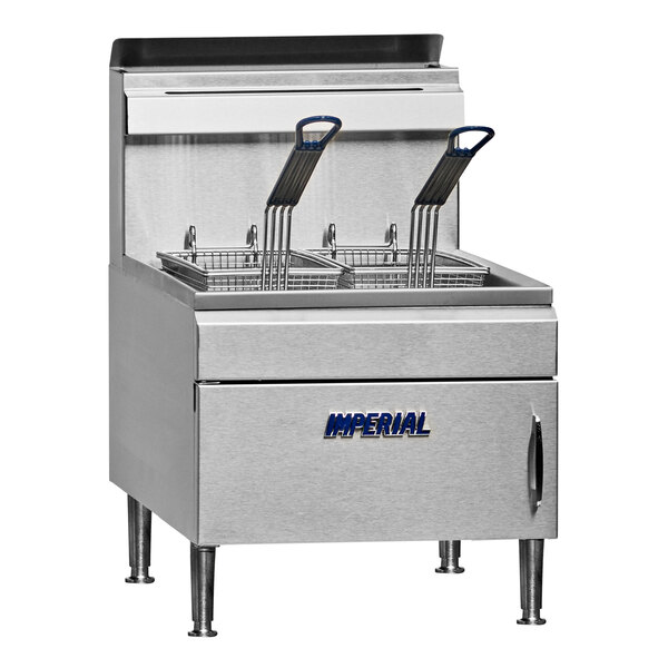 Imperial Range IFST-25 Natural Gas 25 lb. Countertop Fryer - 70,000 BTU